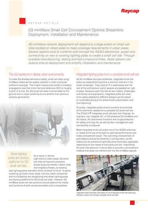 5g Mmwave Small Cell Concealment Options Streamline Deployment