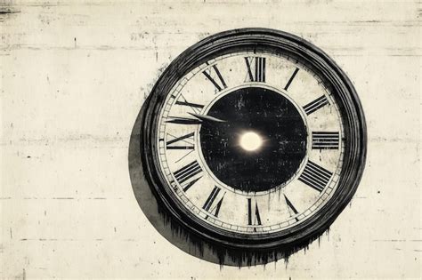 Eclipsed Time Pendulum Clock Premium Ai Generated Image