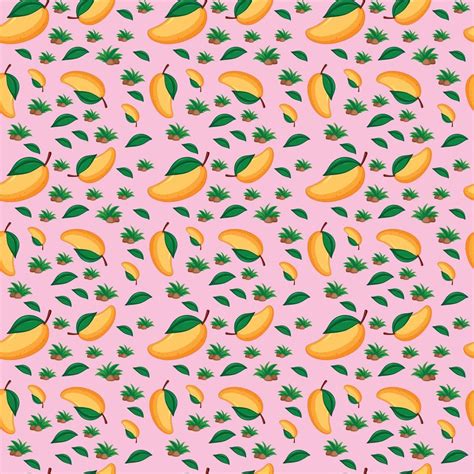 Mango Seamless Pattern Design Vector Art At Vecteezy