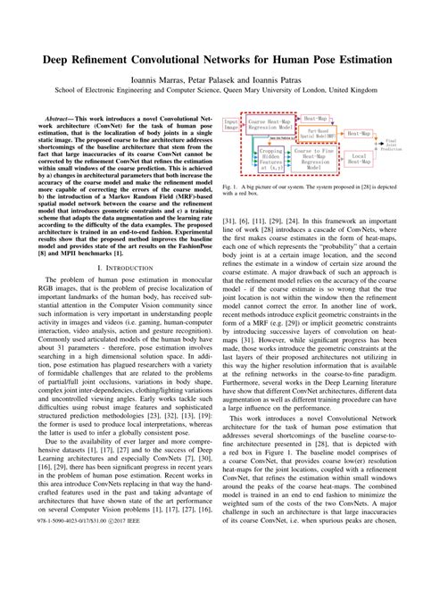 Pdf Deep Refinement Convolutional Networks For Human Pose Estimation