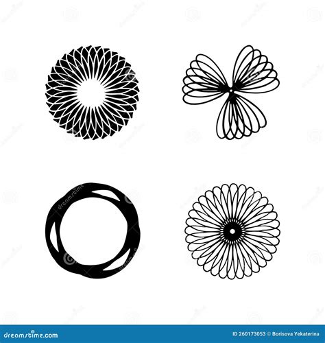 Set Of Different Linear Wireframe Form Inspired By Brutalism Collection Of Strange Wireframes