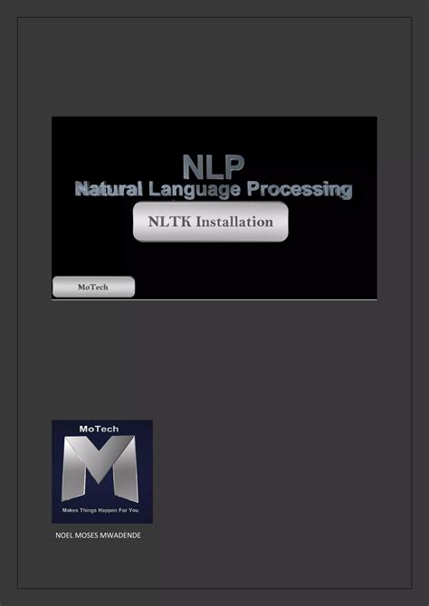 Nltk Installation Guide Pdf