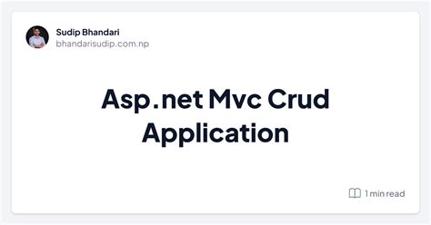 mvc crud application
