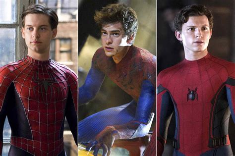 Actors And Their Spider Man Characters Side By Side