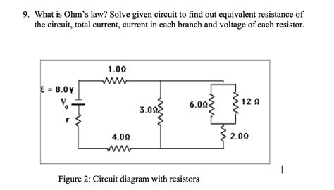 Solved 9 What Is Ohms Law Solve The Given Circuit To Find Out The Equivalent Resistance Of