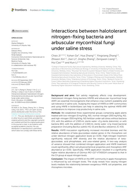 Pdf Interactions Between Halotolerant Nitrogen Fixing Bacteria And