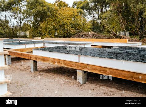 Building Construction Of Wooden Frame House Made Of SIP Structural Insulated Panels OSB