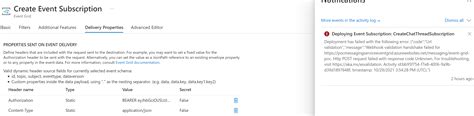 Not Able To Register Event Grid Subscription With Webhook Delivery