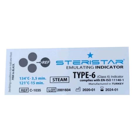 Type 6 Steristar Emulating Indicator At ₹ 8 Piece Sterility