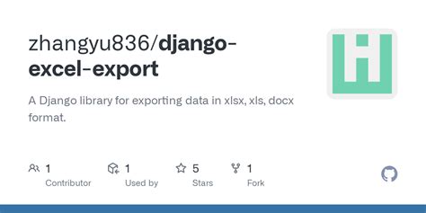 github zhangyu836 django excel export a django library for exporting