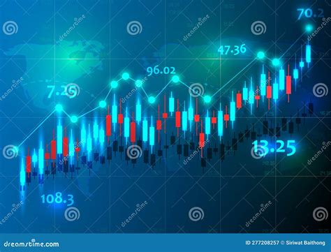 Abstract Financial Background Art Design Stock Market Graph Or Forex Trading Stock Vector