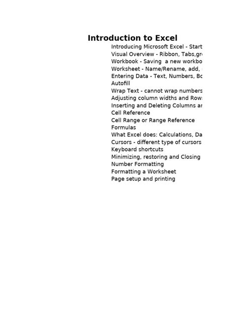 M365 Excel Basics Video 01 Introduction To Microsoft Excel Finished