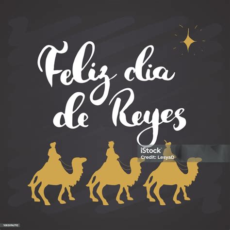 펠리 스 디 아 드 레 예 스 킹스 붓글씨 레터링의 행복 한 하루 인쇄 상의 인사 디자인입니다 휴일 인사말에 대 한 서 예 글자입니다 칠판에 손 그려진 글자 텍스트 벡터