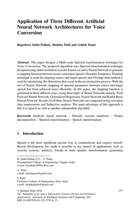 Pdf Application Of Three Different Artificial Neural Network