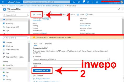 cara membuat rdp windows server di microsoft azure inwepo