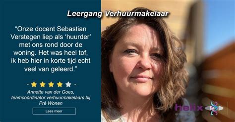 Leergang Verhuurmakelaar Helix Academy Opleider Vastgoed En Wonen