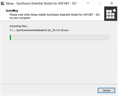 Installing Syncfusion Aspnet Installer Syncfusion