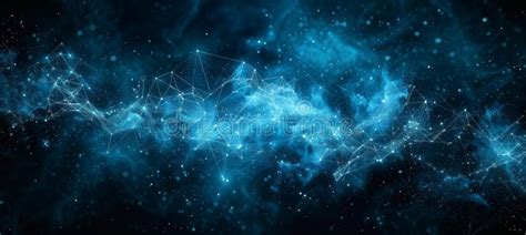 Data Flow Network Connection Stream With Particle Wave Symbolizing Information Technology Stock