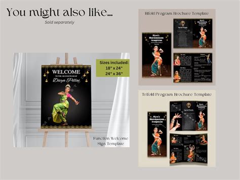 Indian Classical Dance Thank You Card Arangetram Thank You Card Printable Thank You Card