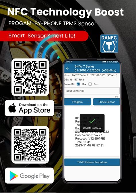 2024 Nfc Tpms Sensors Reliable Tire Pressure Monitoring