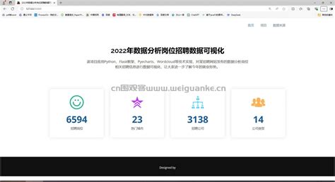 2022年数据分析岗位招聘数据可视化项目 Flsak