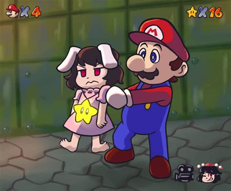 Shameimaru Aya Inaba Tewi Mario And Mips Touhou And 2 More Drawn