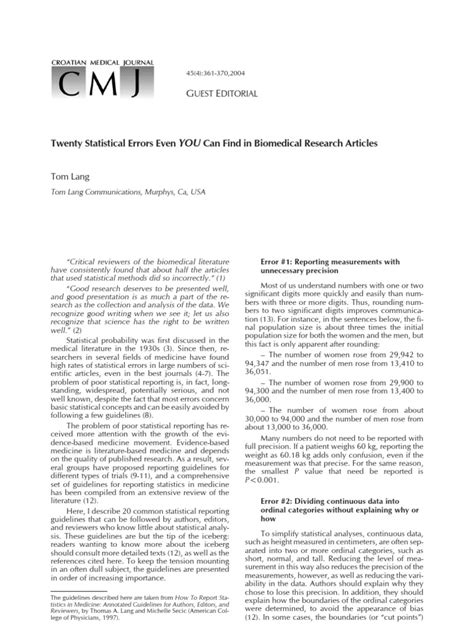 Cmj 20 Stat Errors Pdf Standard Error Standard Deviation