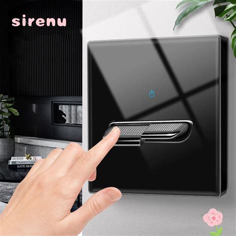Sirenu Toggle Switch Led Indicator 1 2 3 4 Gang 1 Way Black Wall Light Switch Shopee Singapore