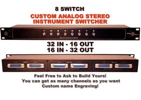 X Analog Studio Instrument Switch Signal Line Patchbay DSUB Tascam