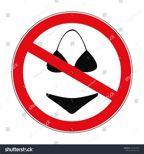 Bikini Swimwear Prohibited Sign Illustration Royalty Free Stock Photo Avopix Com