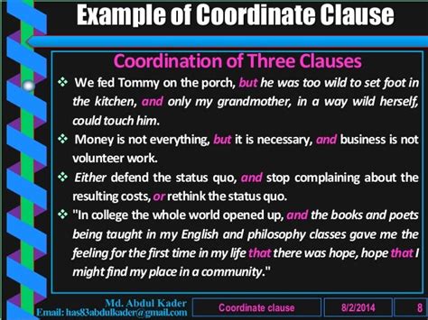 Clause Part 4 Of 10 Coordinate Clause