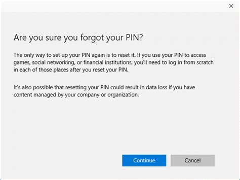 How To Reset Or Remove Windows 10 Pin If Forgot