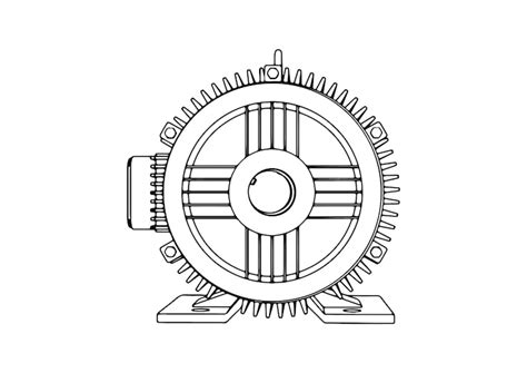 Premium Vector Electric Motor Sketch On White Background Vector