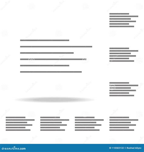 Left Text Alignment Icon Illustration Symbol Elements In Multi Colored