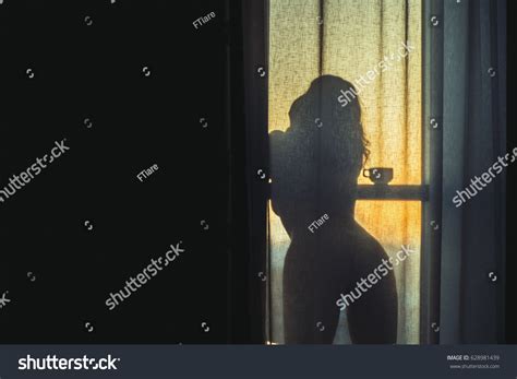 Naked Girl Standing By Window Behind Stock Photo Shutterstock