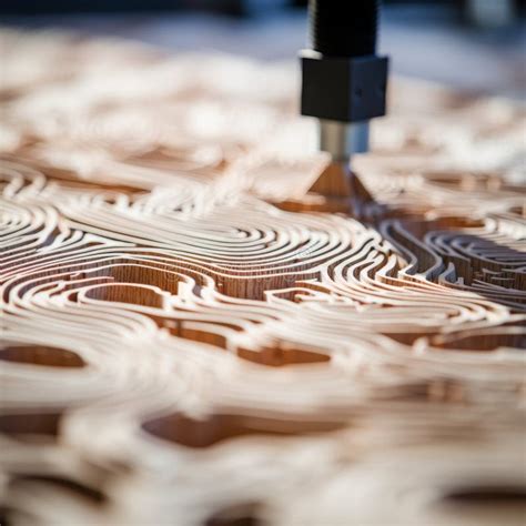 Precision Cnc Woodworking Intricate Design Revealed By Machine Emphasizing Natural Wood