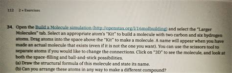Solved 34 Open The Build A Molecule Simulation