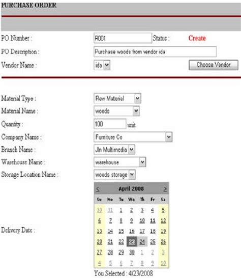 Generate Purchase Order And Choose Vendor Download Scientific Diagram