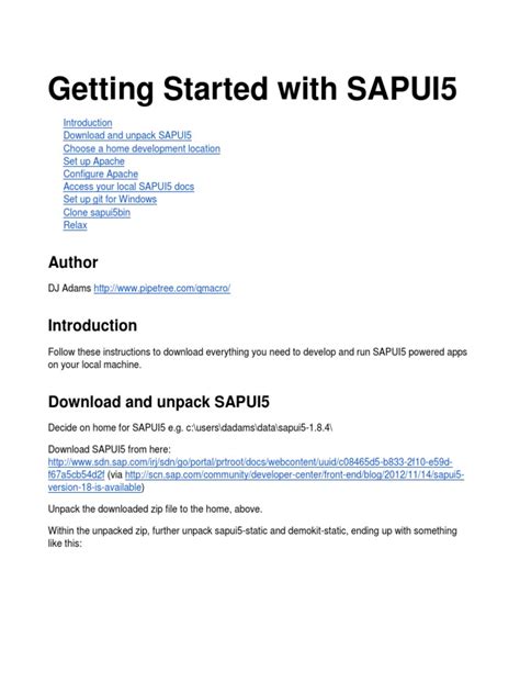 Getting Started With Sap Ui 5 Pdf Apache Server Proxy Server