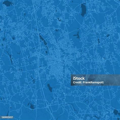 Brockton Ma City Vector Road Map Blue Stock Illustration Download