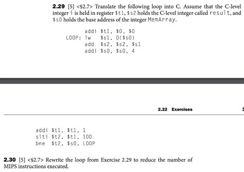 Solved 229 5 Translate The Following Loop Into C