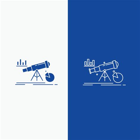 Analytics Finance Forecast Market Prediction Line And Glyph Web Button In Blue Color