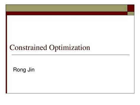 Ppt Constrained Optimization Under Equality And Inequality Constraints Powerpoint Presentation