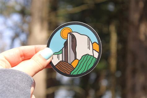 Yosemite National Park Half Dome Sticker Etsy