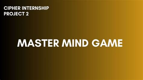 Sarthak Srivastava On Linkedin Project 2 Master Mind Game By Python G4h8v4ne