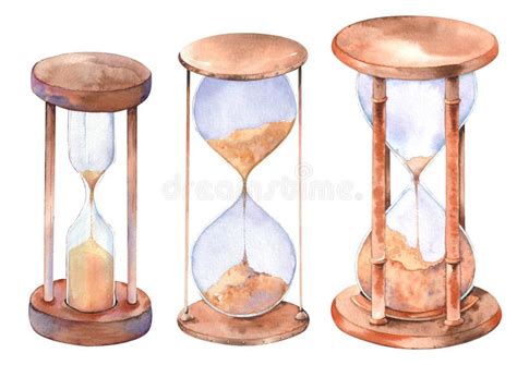 Collection Hourglasses Stock Illustrations 196 Collection Hourglasses