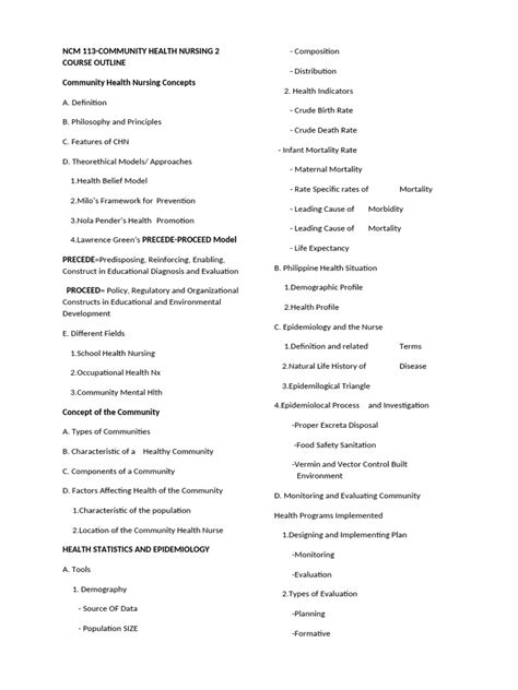 Chn 2 Course Outline 2 Pdf