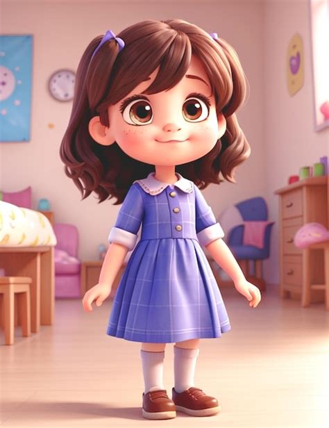 Cute Girl Cartoon Characters 3d Cute Cartoon Girl Sister With Binding