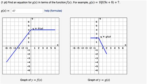 Solved Find An Equation For G X In Terms Of The Function Chegg Com