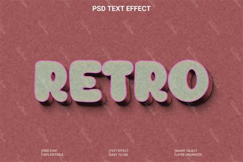 Retro Noise Font Style Effect Photoshop Premium Psd File